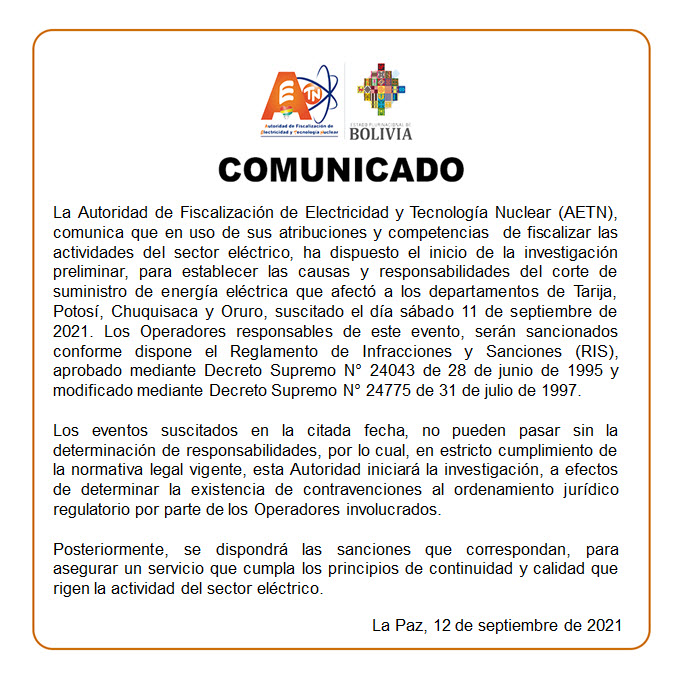 Autoridad de Electricidad y Tecnología Nuclear - Página Web Oficial